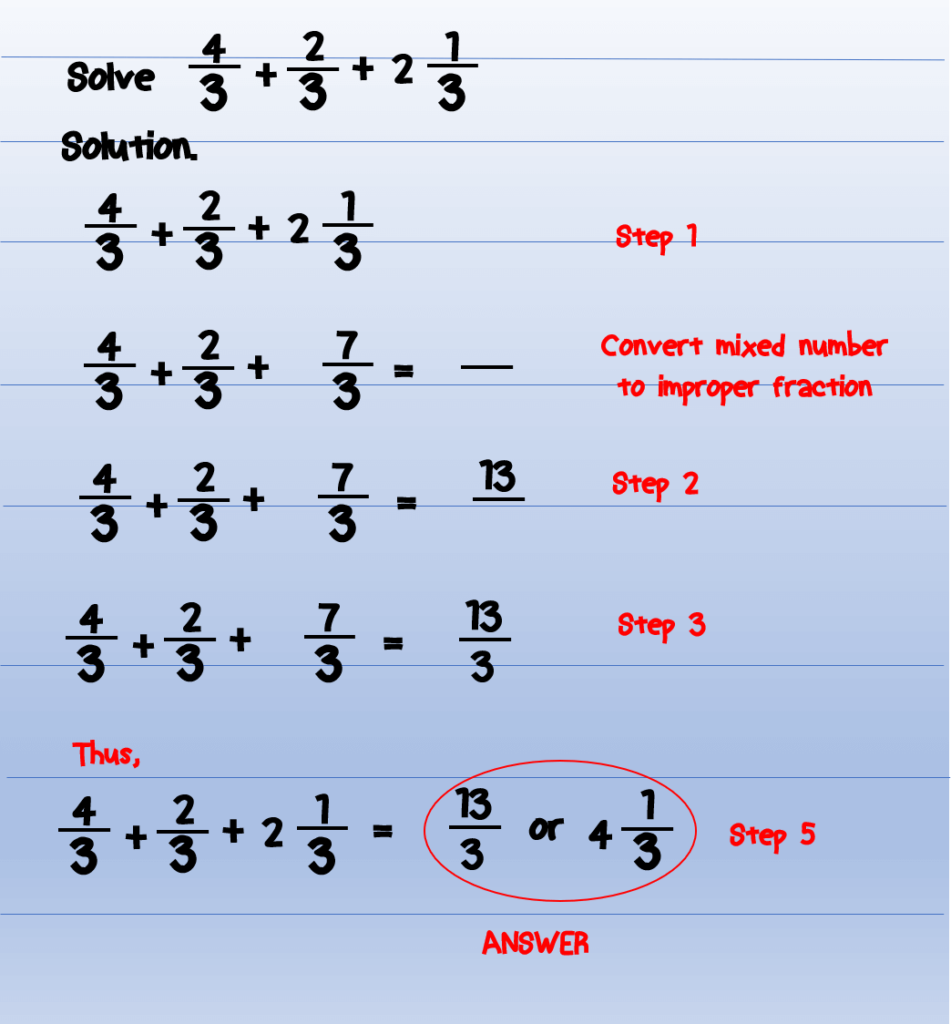Addition and Subtraction of Similar Fractions | MATH LOVER